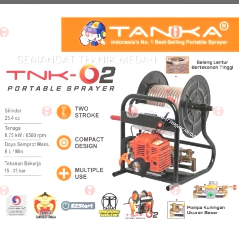 Jual MESIN PORTABLE DOORSMEER STEAM CUCI MOTOR AC SEMPROT TANIKA TNK-O2 ...