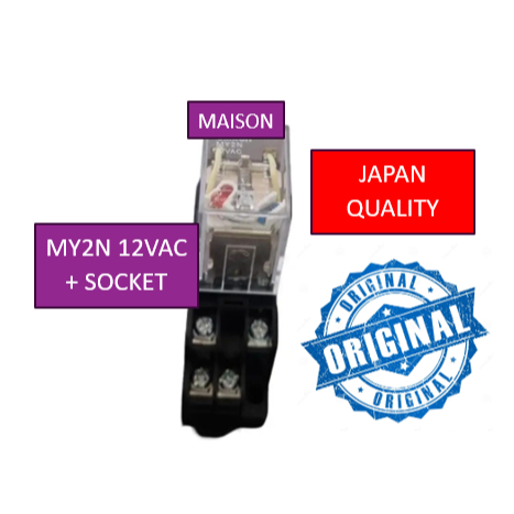 Jual Relay MY2N 12VAC + Socket Ori Jepang - 8 pin / MY2N 12V AC / MY2 ...
