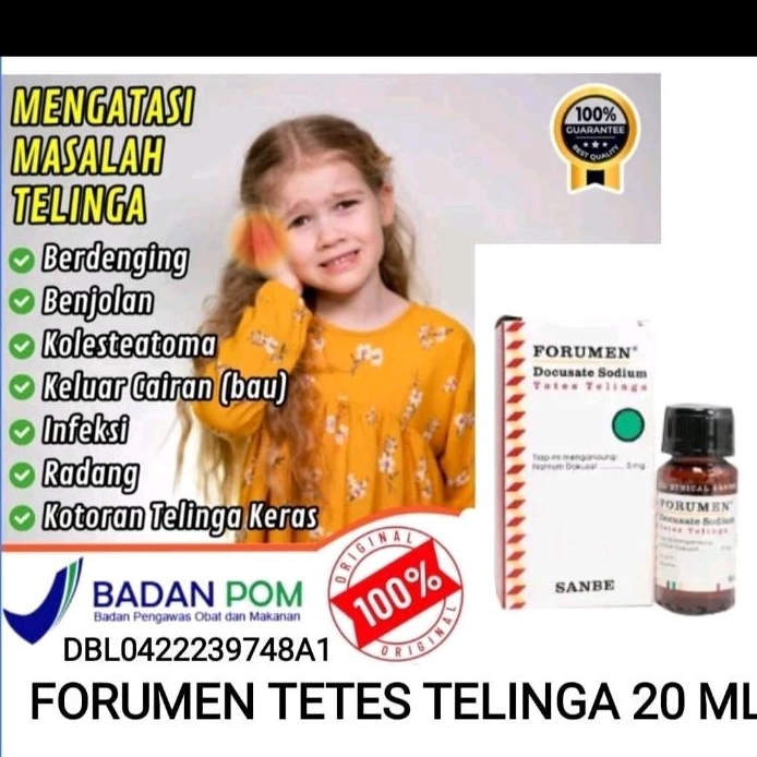 Jual FORUMEN 10 ML tetes Telinga Sanbe Ear drops Melunakkan kotoran ...