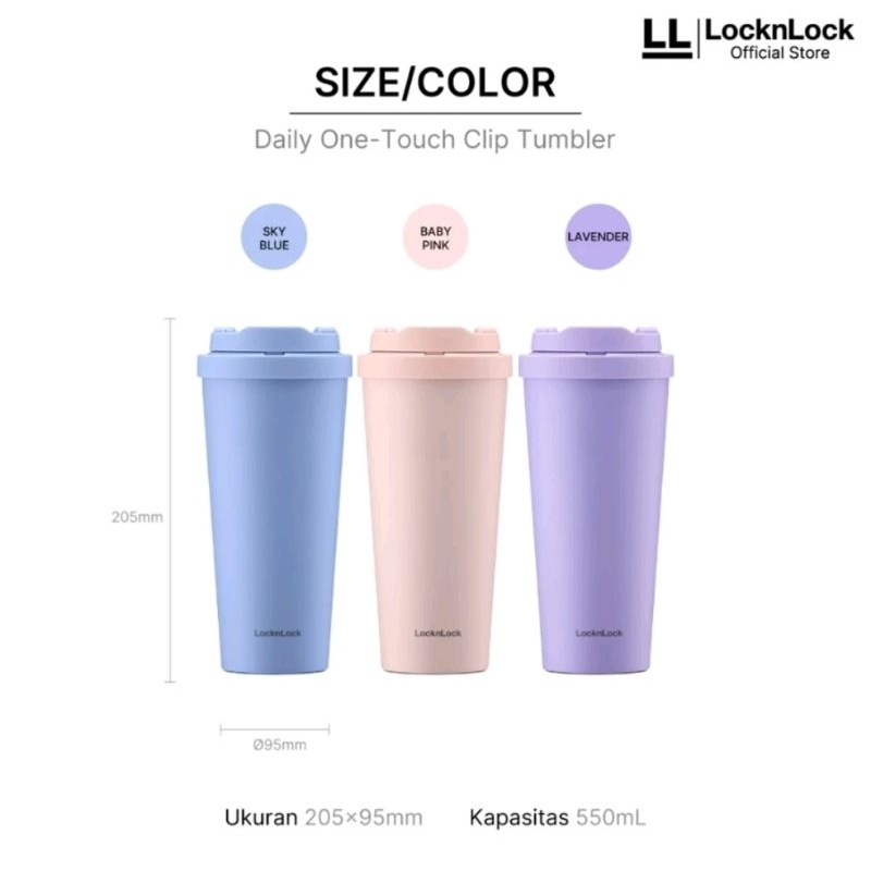 Jual LocknLock One Touch Clip | Mousse One Touch - Tumbler New Original ...