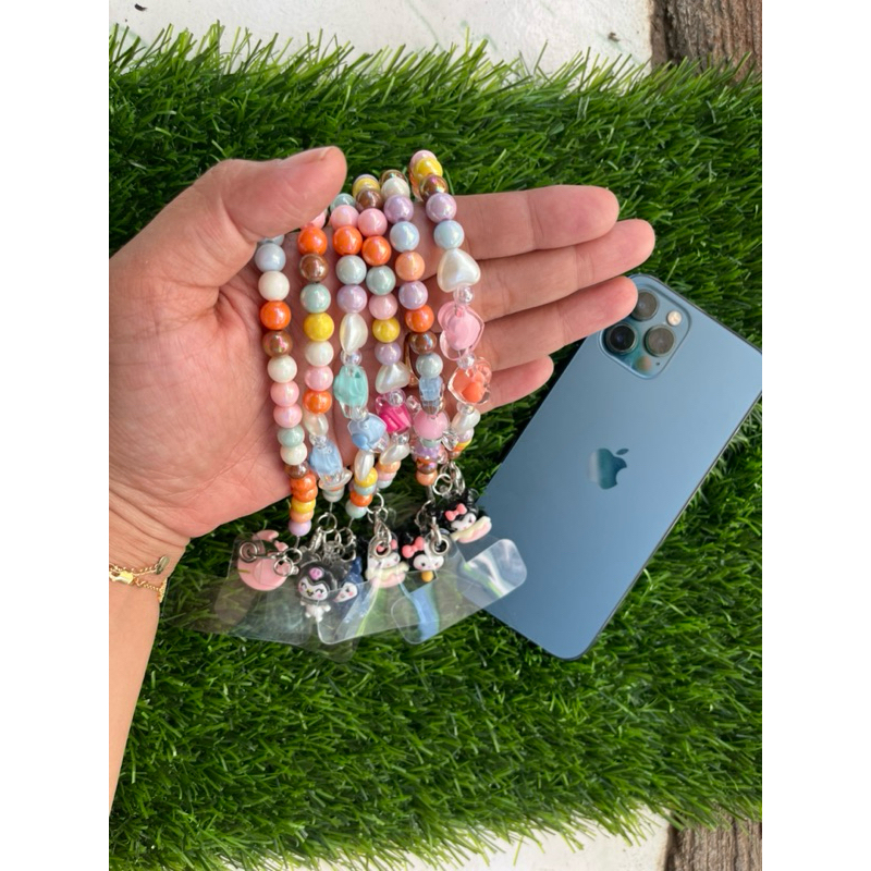 Jual Tali Handphone Manik Manik Karakter Sanrio Kuromi Gantungan ...
