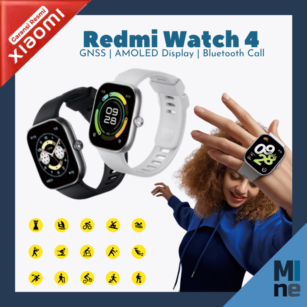 Jual Redmi Watch 4 AMOLED 1.97 Inch BT Call Support GNSS Jam Tangan 5 ...