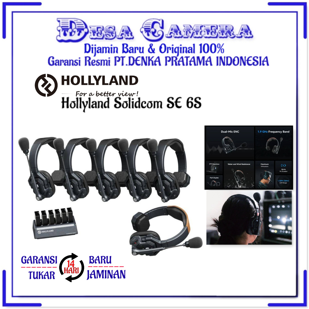 Jual Hollyland Solidcom SE 6S 6-Person Full Duplex Wireless Intercom Headset Original | Shopee ...