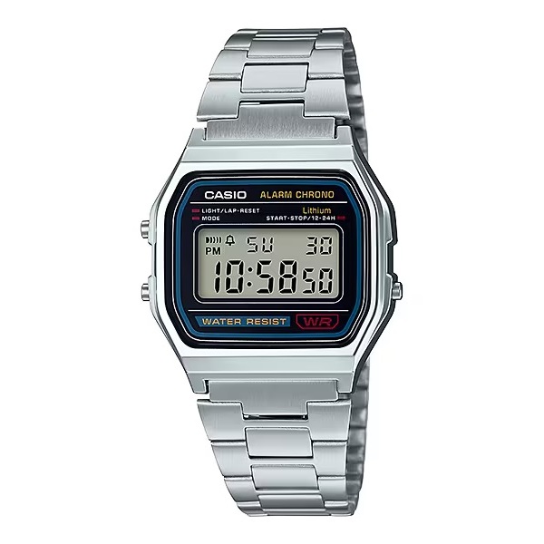 Jual Casio General A158WA-1D / A158WA-1DF Jam Tangan Unisex Digital Stainless Steel Silver ...