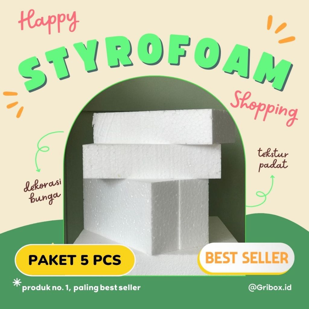 Jual PAKET 5 PCS Styrofoam Flower / Busa bunga / Oasis bunga ...