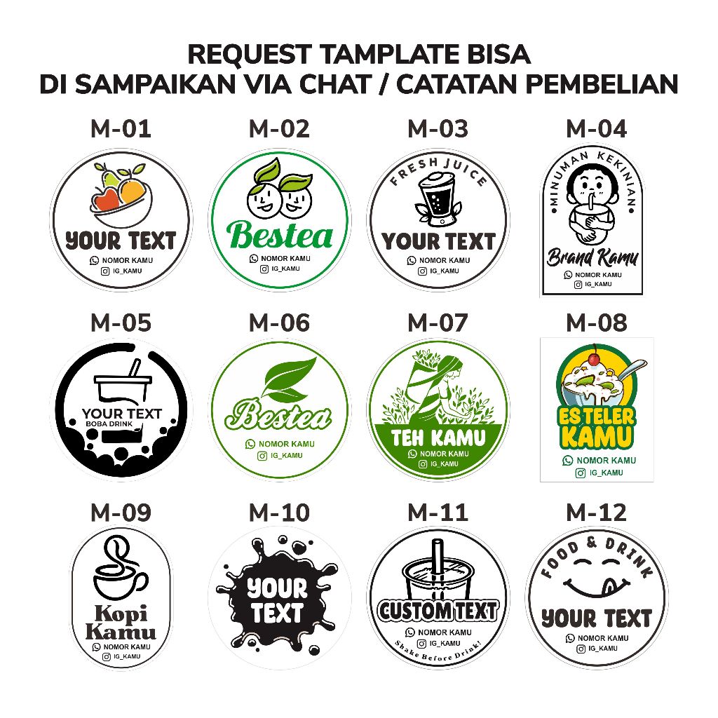 Jual CETAK STIKER LABEL TRANSPARAN / LABEL MAKANAN TRANSPARAN / LABEL ...