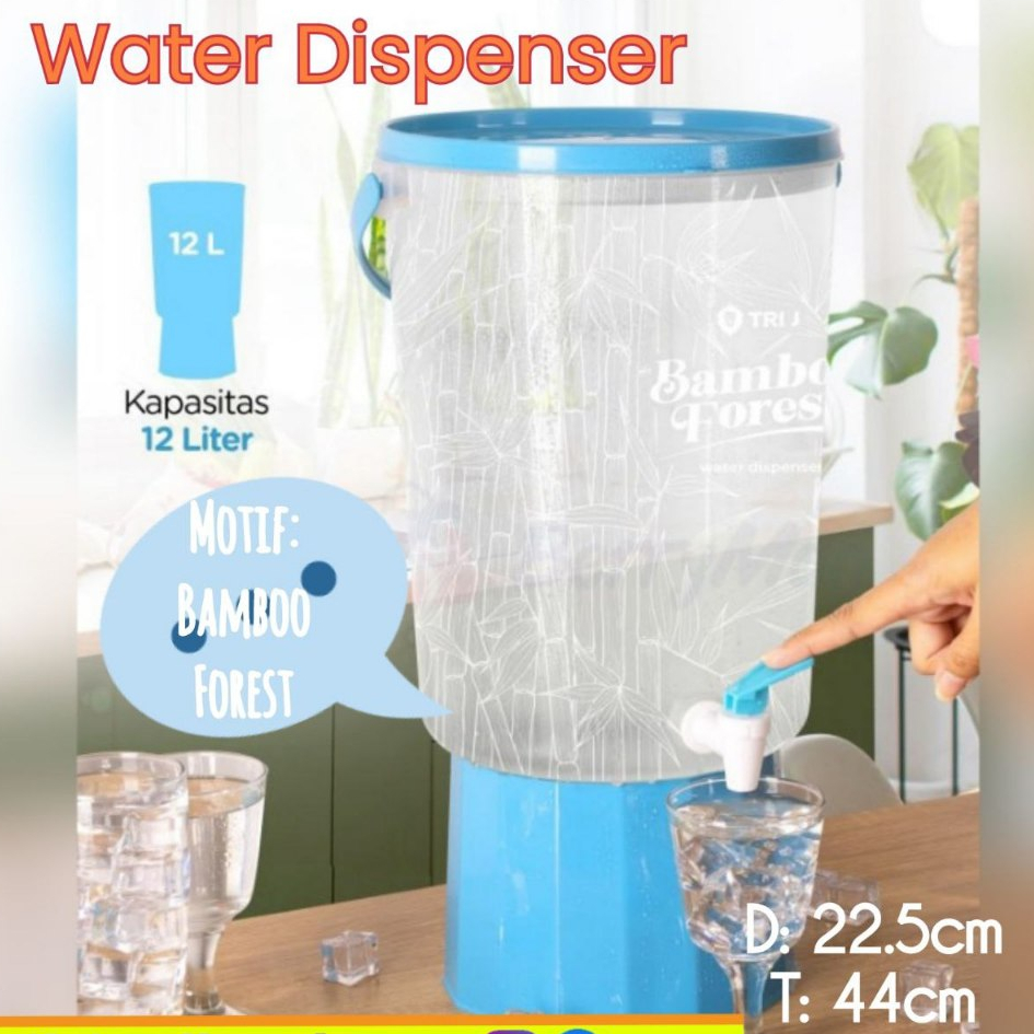 Jual DISPENSER Air Minum TRI J Bamboo Forest 12 Liter Food Grade | Shopee Indonesia