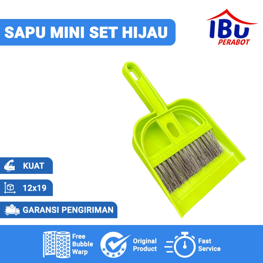Jual SAPU MINI SET READY HIJAU /Sapu Mini Set Serok Cikrak kecil ...
