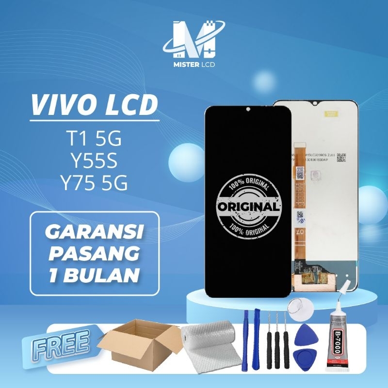 Jual LCD VIVO T1 5G / Y55S / Y75 5G FULLSET ORIGINAL FREE LEM + OPENING ...