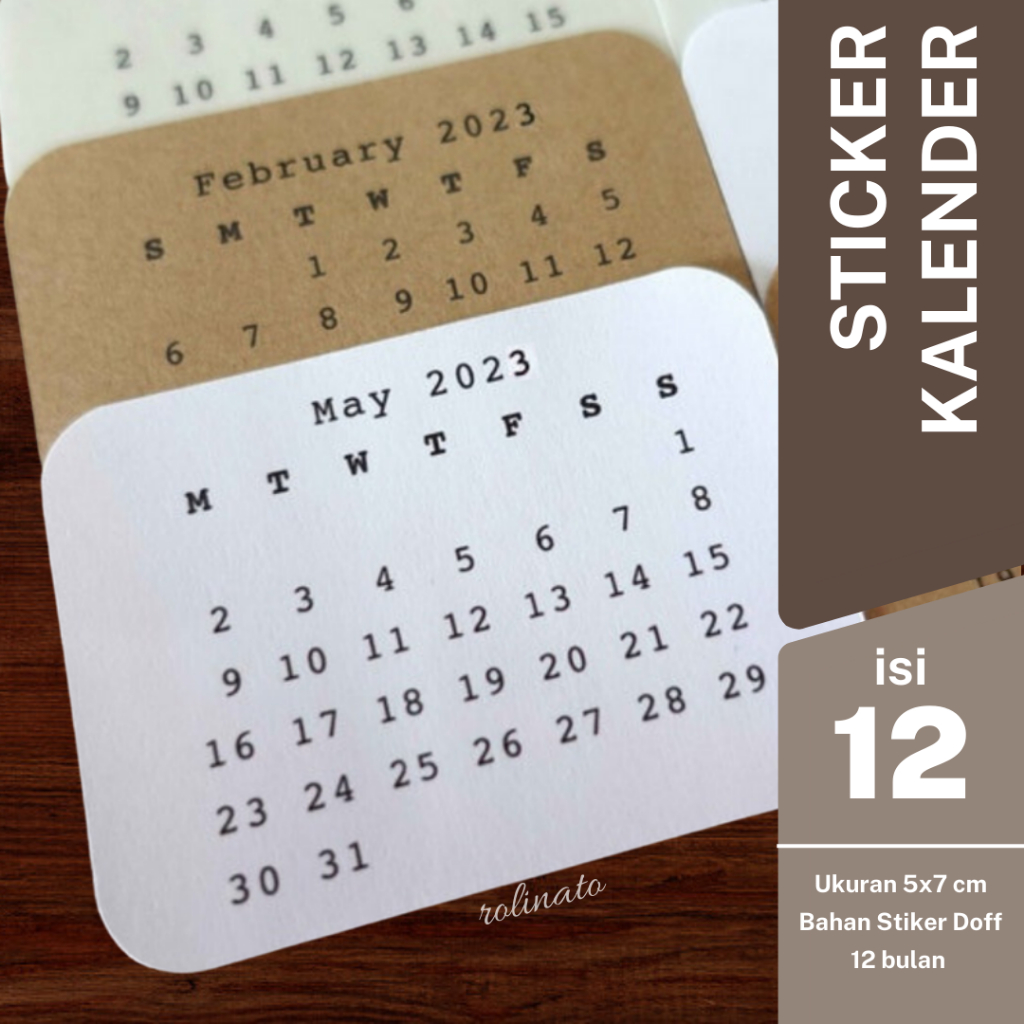 Jual Stiker Kalender 2026 / Sticker Kalender Aesthetic | Shopee Indonesia