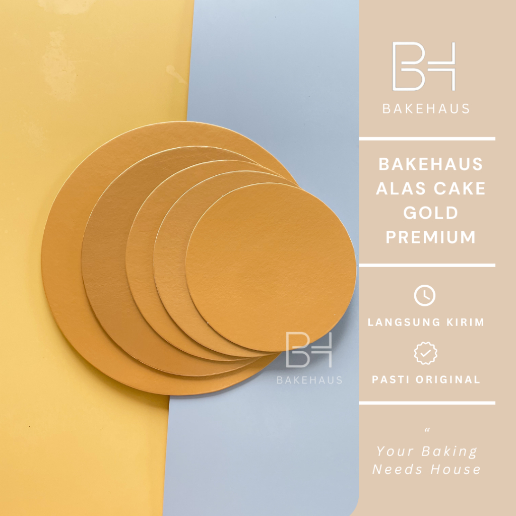 Jual ALAS CAKE BULAT TATAKAN GOLD PREMIUM CAKEBOARD BAKEHAUS | Shopee ...
