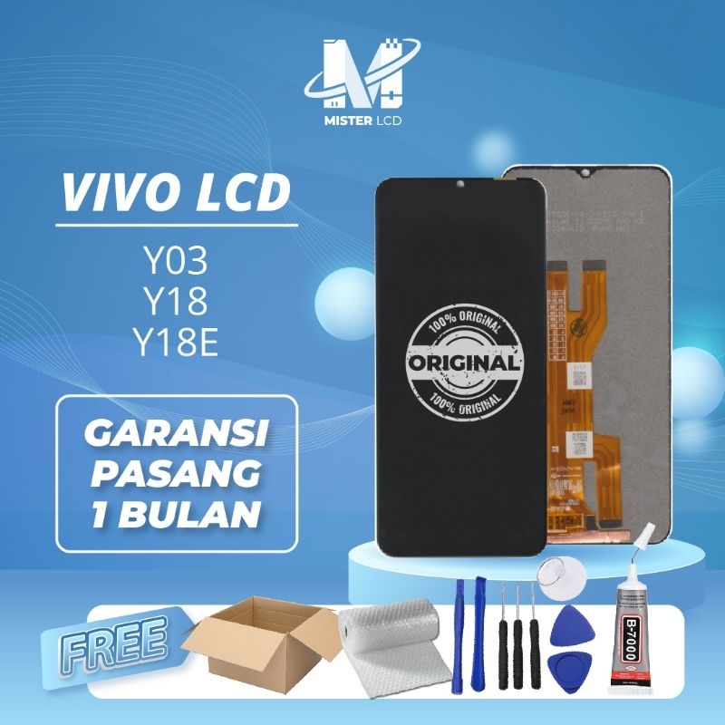 Jual LCD VIVO Y03 / Y18 / Y18E FULLSET ORIGINAL FREE LEM + OPENING SET ...