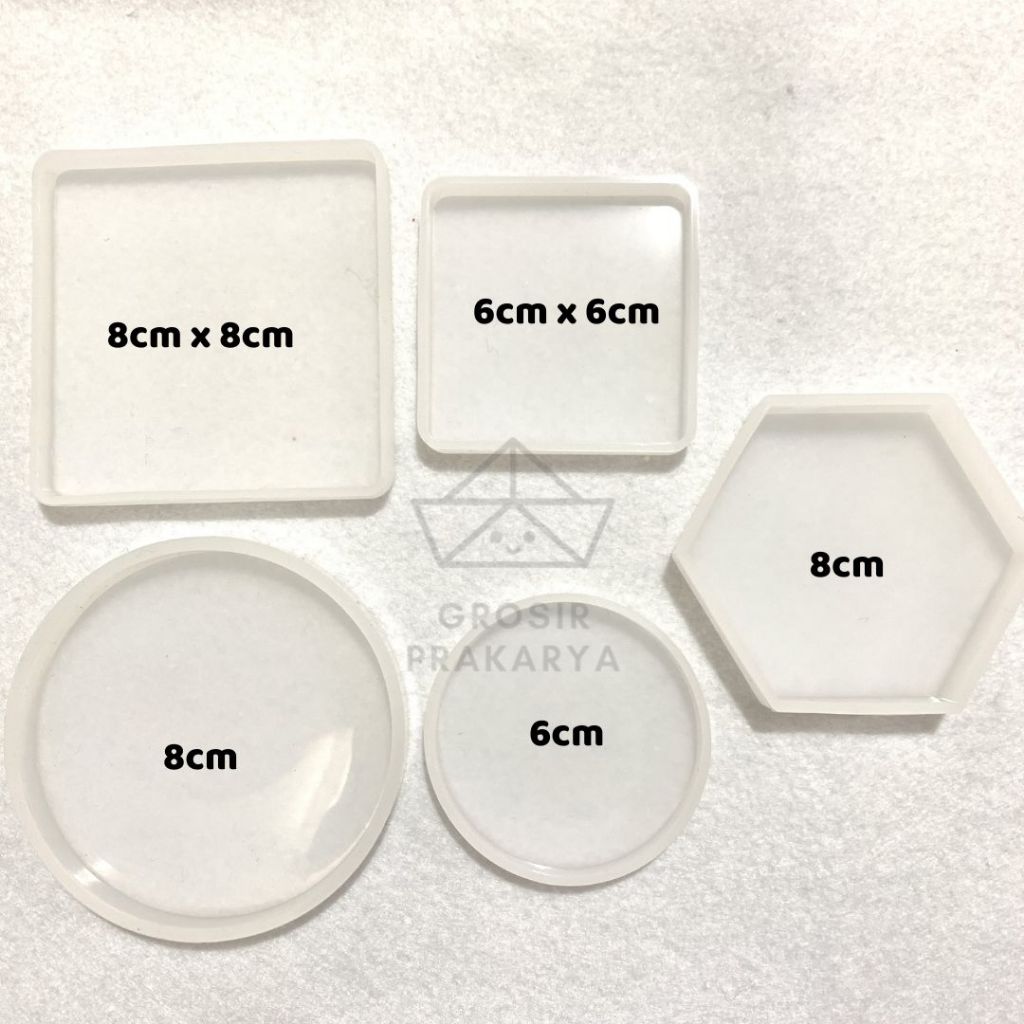 Jual Cetakan Resin Coaster Hexagon Bulat Hexagonal Bundar Silicone ...