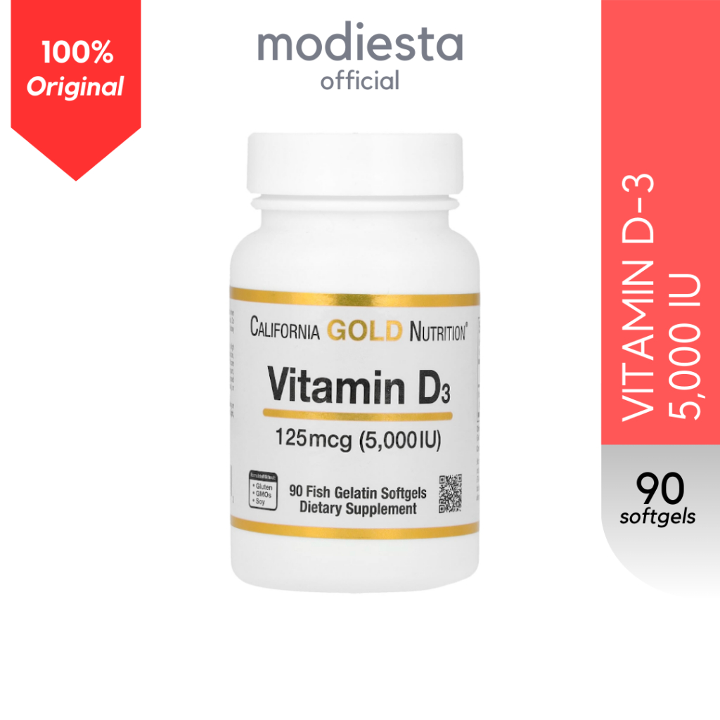 Jual California Gold Nutrition Vitamin D3 50 mcg (2000 IU) 125 mcg ...