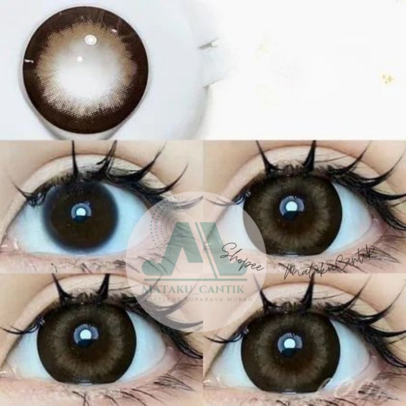 Jual Softlens Premium Hitam Pekat Barbie Diameter 16 mm | Softlens ...