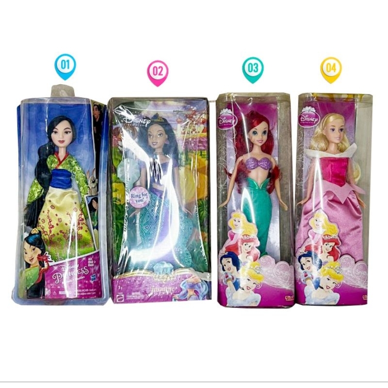 Jual disney princess doll - mulan (hasbro), jasmine (mattel) , ariel ...