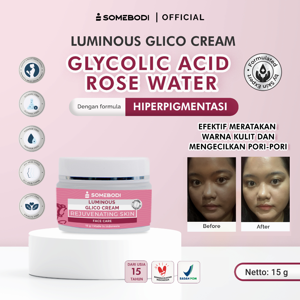 Jual SOMEBODI Luminous Glico Cream | Krim untuk Menghilangkan Flek ...