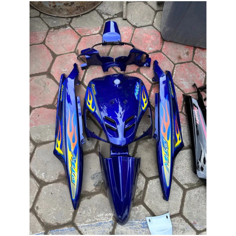 Jual Paket Cover Body Yamaha Mio Lama Old Sporty Warna Biru Set ...