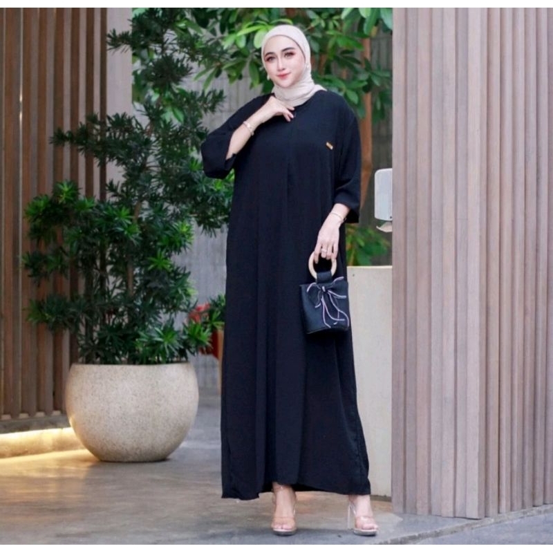 Jual DASTER GAMIS CRINGKLE AIRFLOW Ld 120cm Pj 125cm Lengan 7/8 Dres ...
