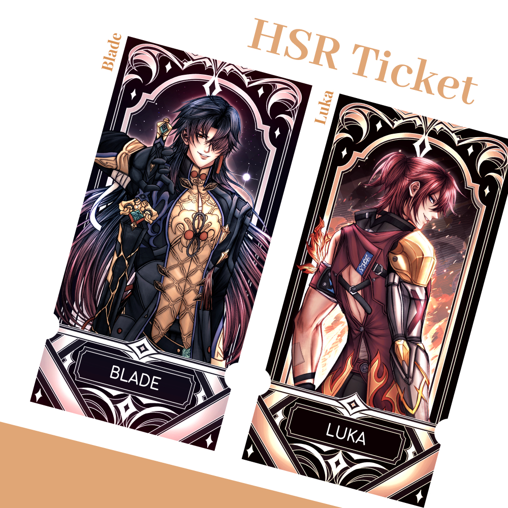Jual Honkai Star Rail Luka & Blade Ticket (HSR Fanmerch) | Shopee Indonesia