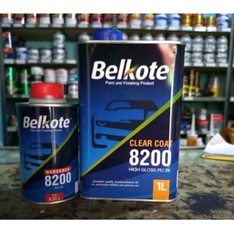 Jual Clear Belkote 8200 Clear Coat PU 2K 1 Liter Gloss | Shopee Indonesia