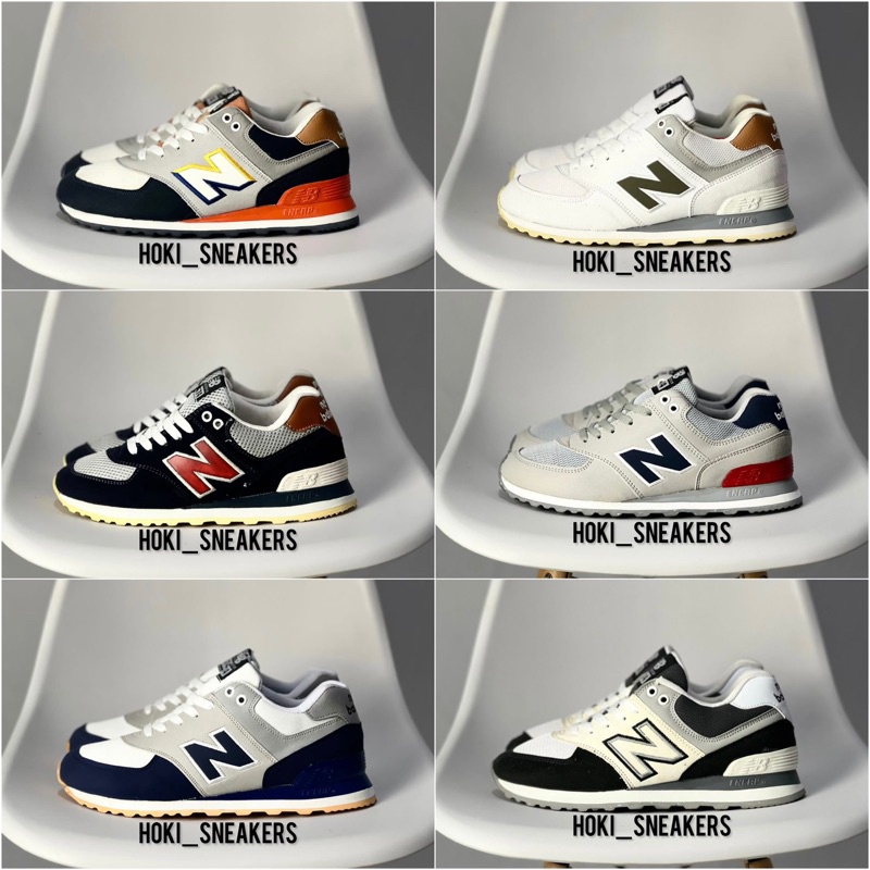 Jual [BISA COD] Sepatu NW Blance 574 Encap White Navy Brown Unisex Pria ...