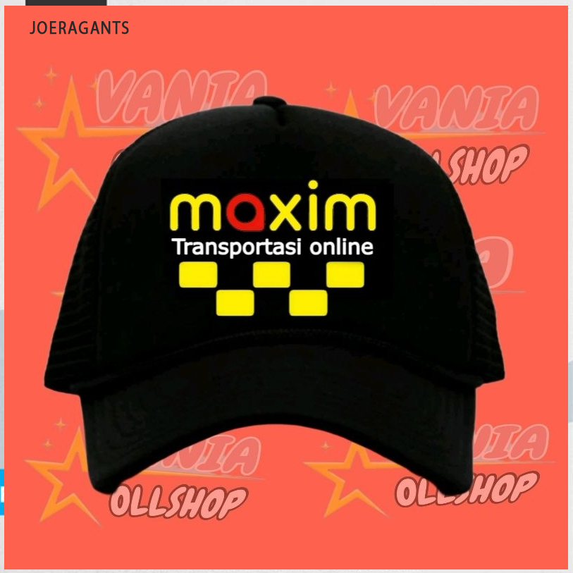 Jual Topi jaring Maxim transportasi online/sablon DTF | Shopee Indonesia