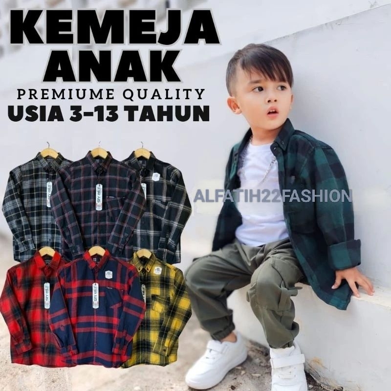 Jual Hem Baju Anak Fashion kids Anak Kemeja Distro Usia 3-13 Tahun ...