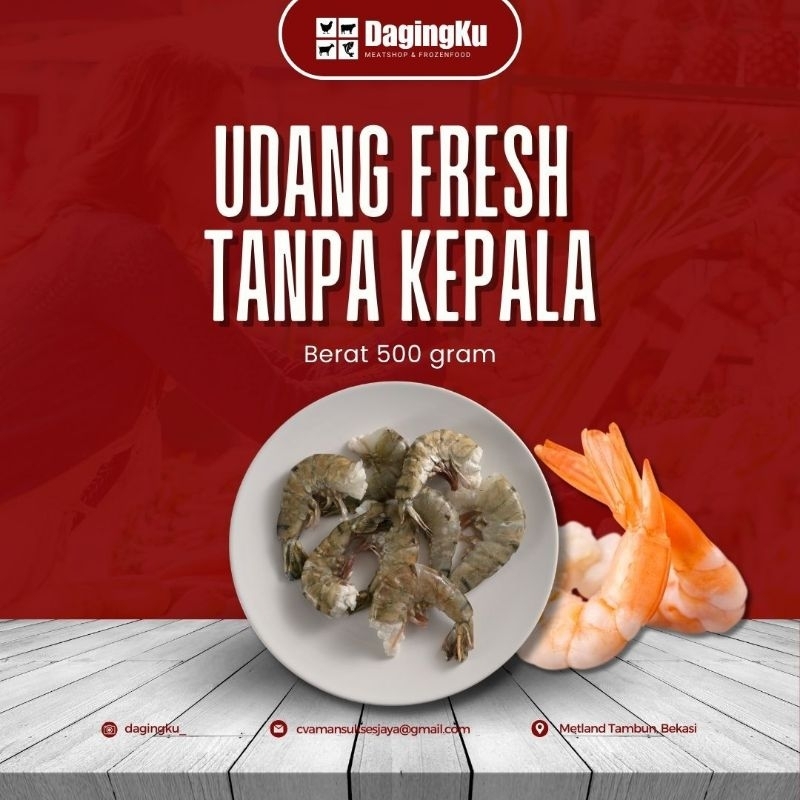 Jual Udang Box 500Grm/Udang Tanpa Kepala 500grm Fresh Halal | Shopee ...