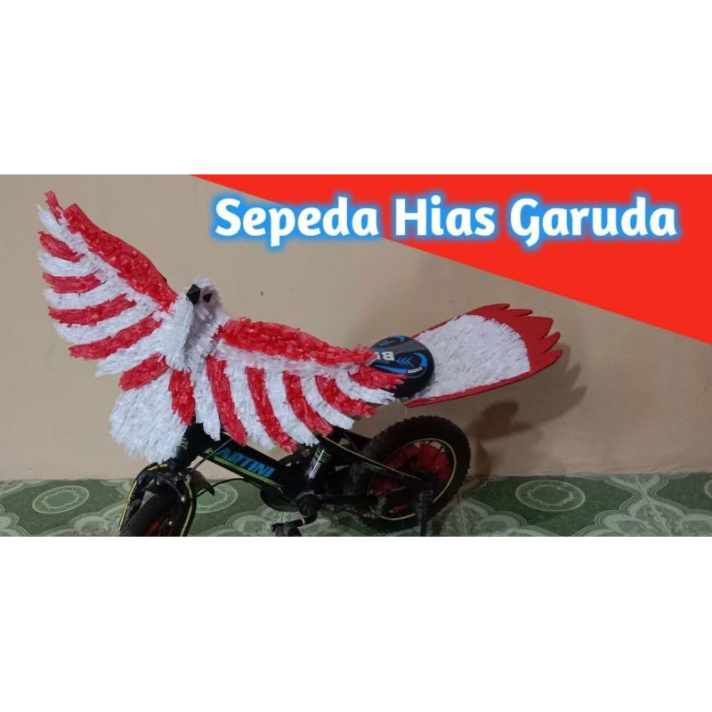 Jual sepeda hias garuda karnaval kardus merah putih | Shopee Indonesia