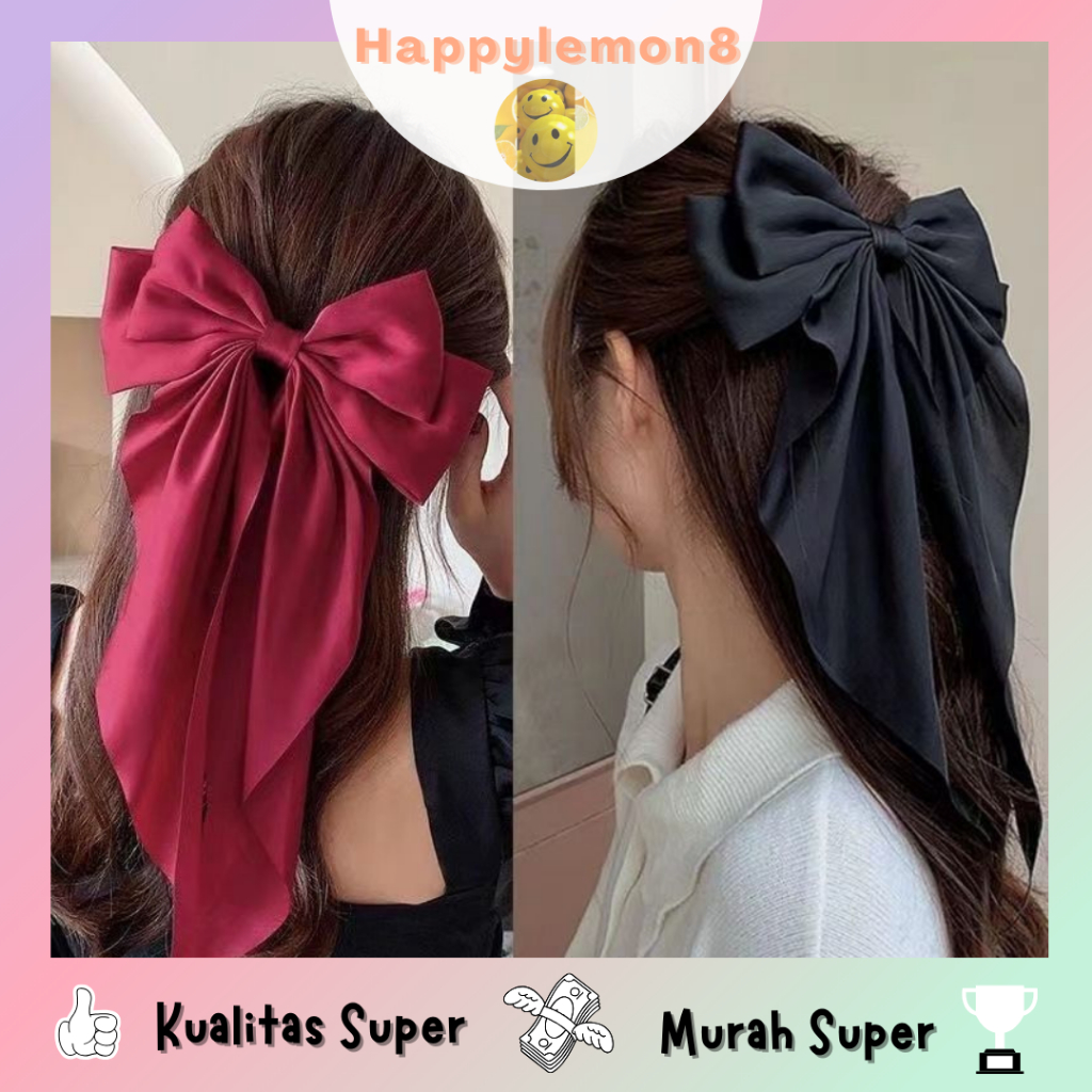 Jual Jepit Rambut Pita Besar EleganPanjang Pita Rambut Fashion Korea ...