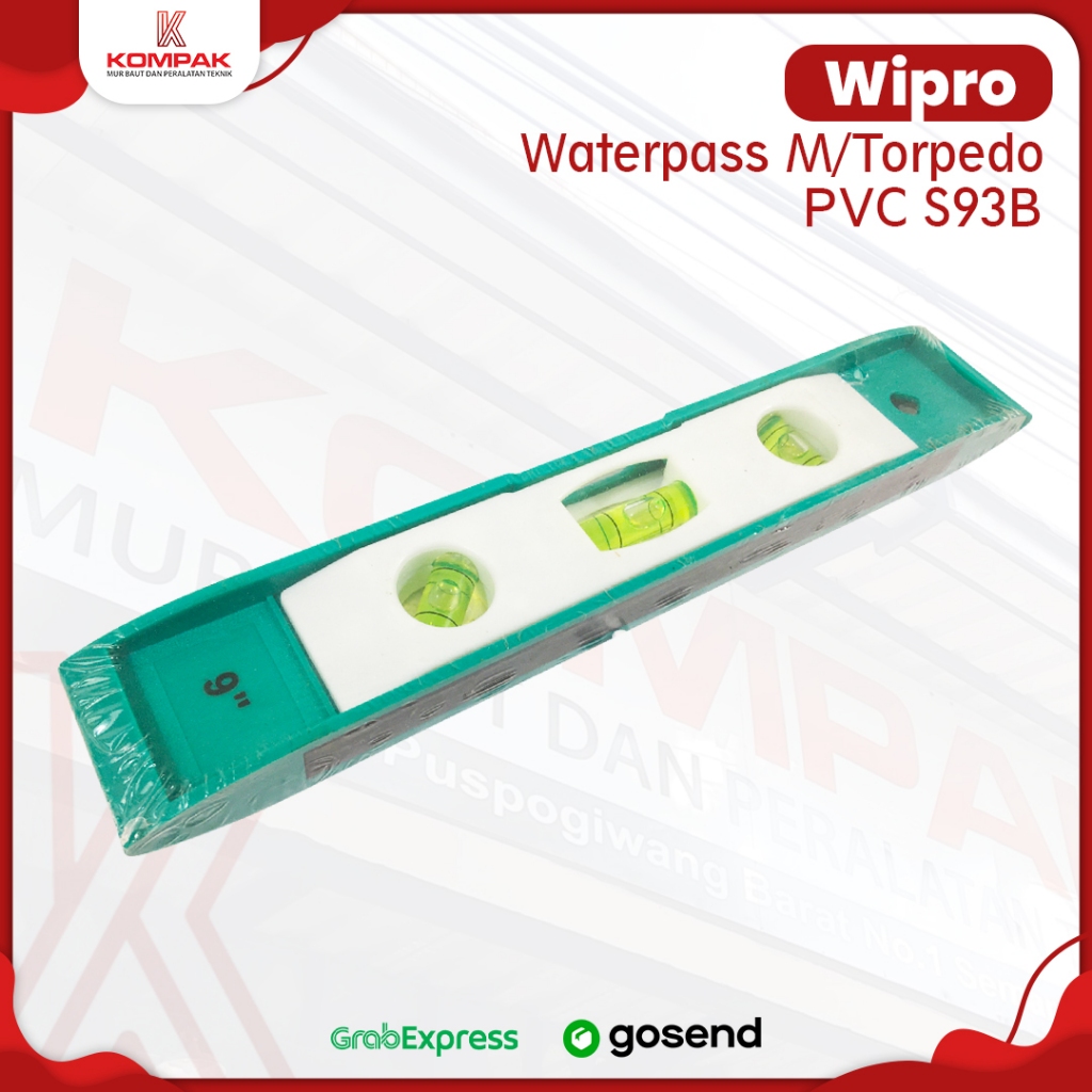 Jual WATERPASS 9" WIPRO Waterpass M/Torpedo PVC S93B | Shopee Indonesia