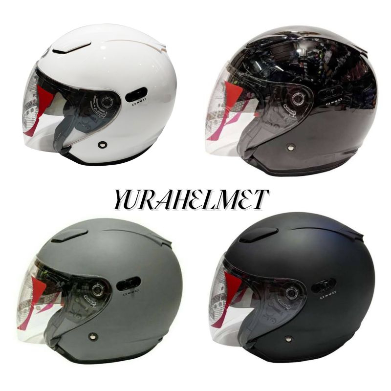 Jual HELM KYT DJ MAXI DOUBLE VISOR /HELM HALF FACE KYT DJ MAXI ORIGINAL ...