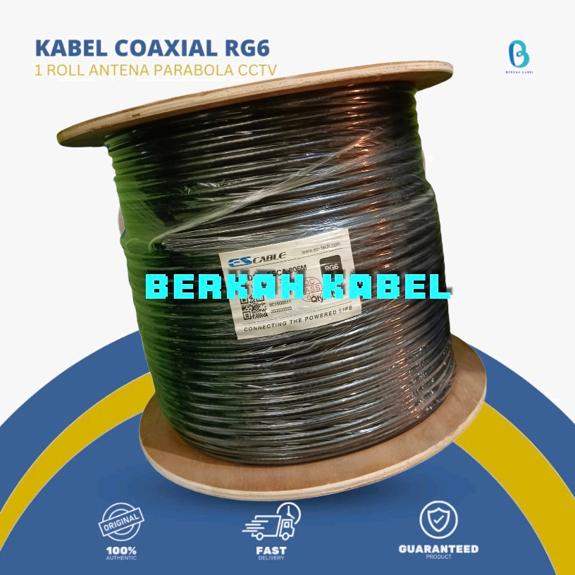 Jual KABEL COAXIAL RG6 1 ROLL ANTENA PARABOLA CCTV | Shopee Indonesia