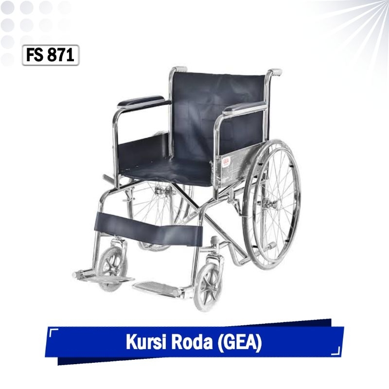 Jual Kursi Roda GEA FS-871 Standar Rumah Sakit Bisa Untuk Mandi Pasien ...