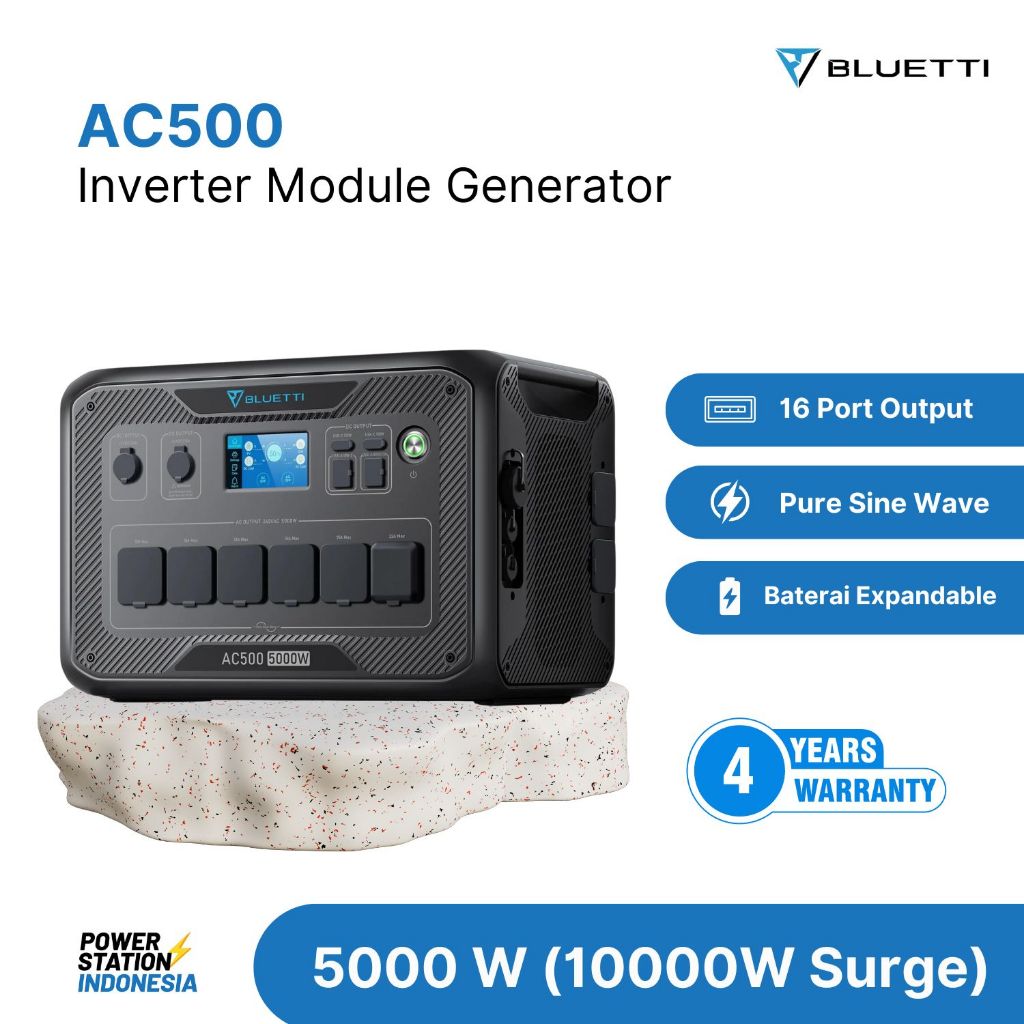 Jual Inverter Power Station BLUETTI AC500 Inverter Solar 5000W Powerbank Genset | Garansi Resmi ...