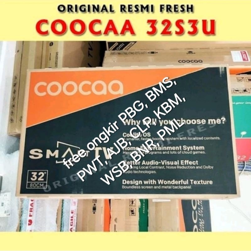 Jual LED tv coocaa 32 inchi garansi 32S3U 32CTD4000 resmi 3 tahun ...