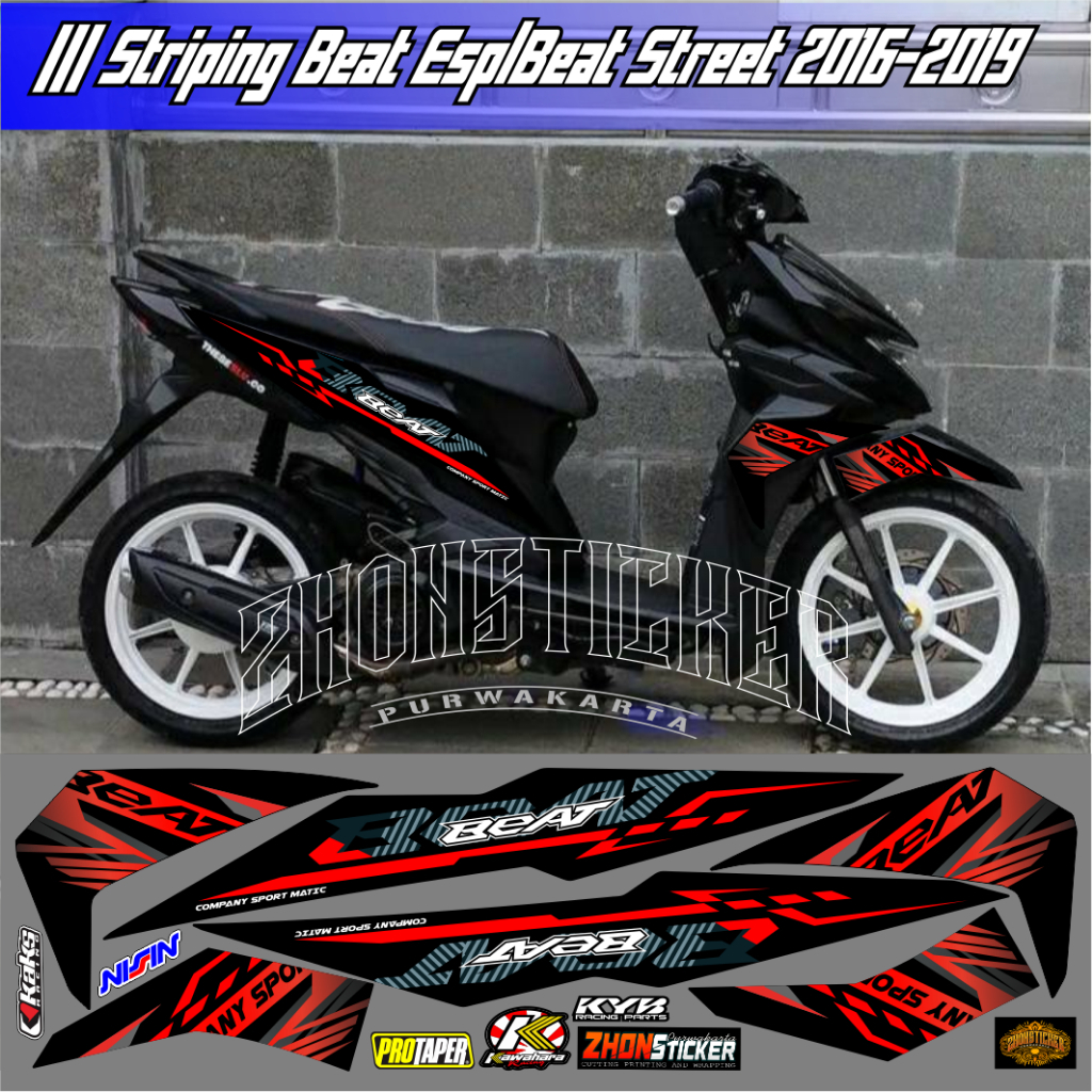 Jual STIKER VARIASI HONDA BEAT NEW ESP BEAT STREET 2016-2019 STRIPING ...