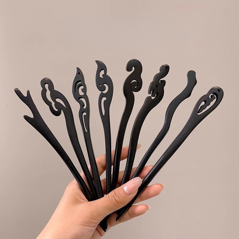 Jual Jepit Rambut Sanggul Tusuk Konde Kayu Hitam Polos Antique Hand ...