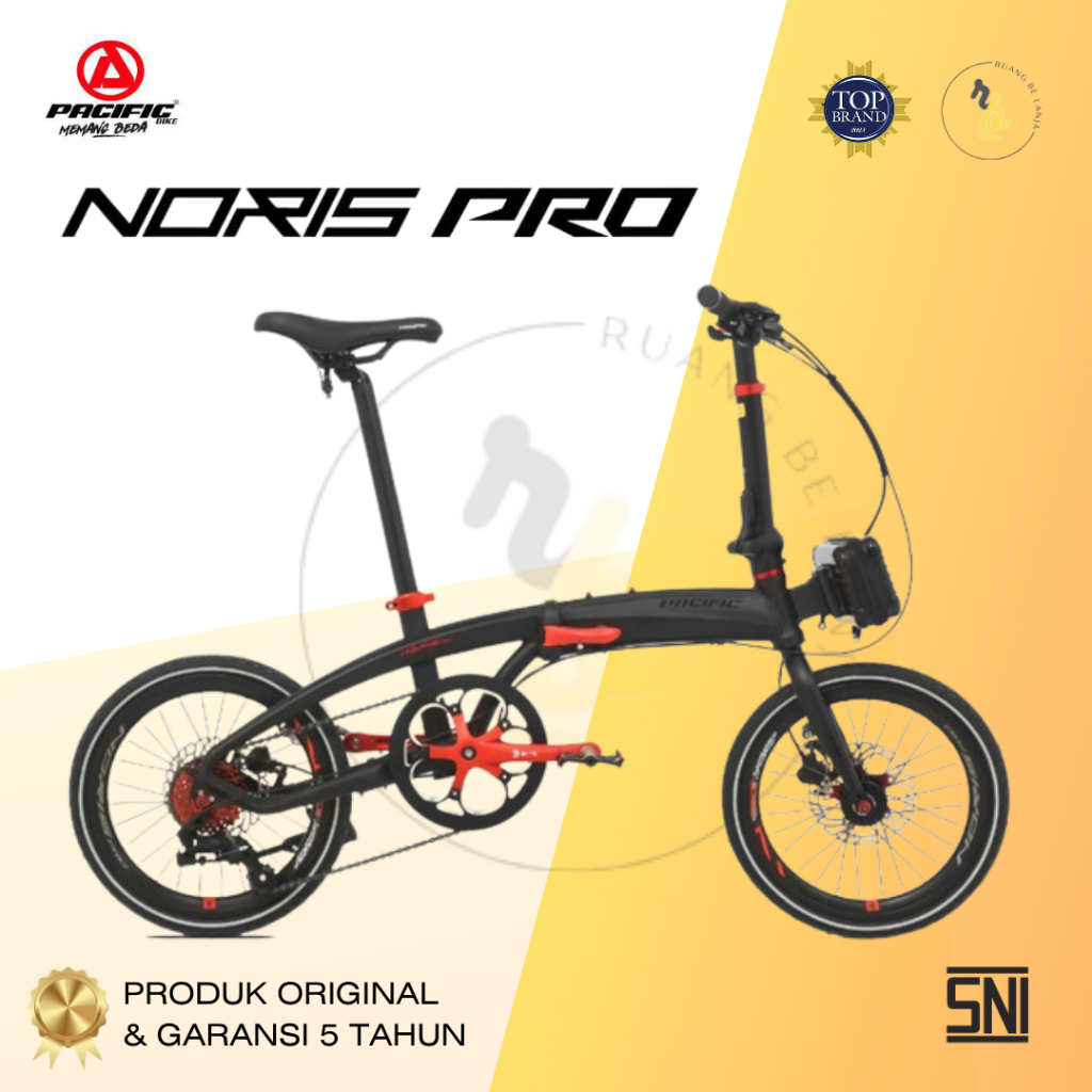 Jual Sepeda Lipat Ukuran 16 inch Noris NORIS PRO (2x8 Speed / Hydarulic ...
