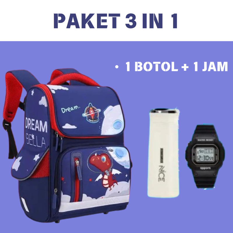 Jual Tas Sekolah Anak Laki-Laki Tk Sd smp Motif Dino Astronot Tas sekolah anak kinian | Shopee ...