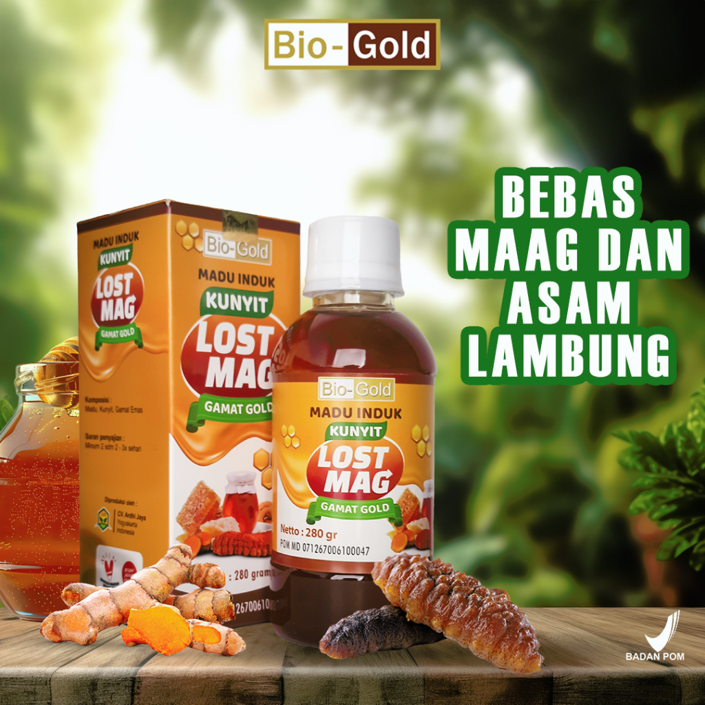 Jual BIO GOLD Madu LostMag Plus Gamat Emas 280 gr Obat Untuk Asam ...