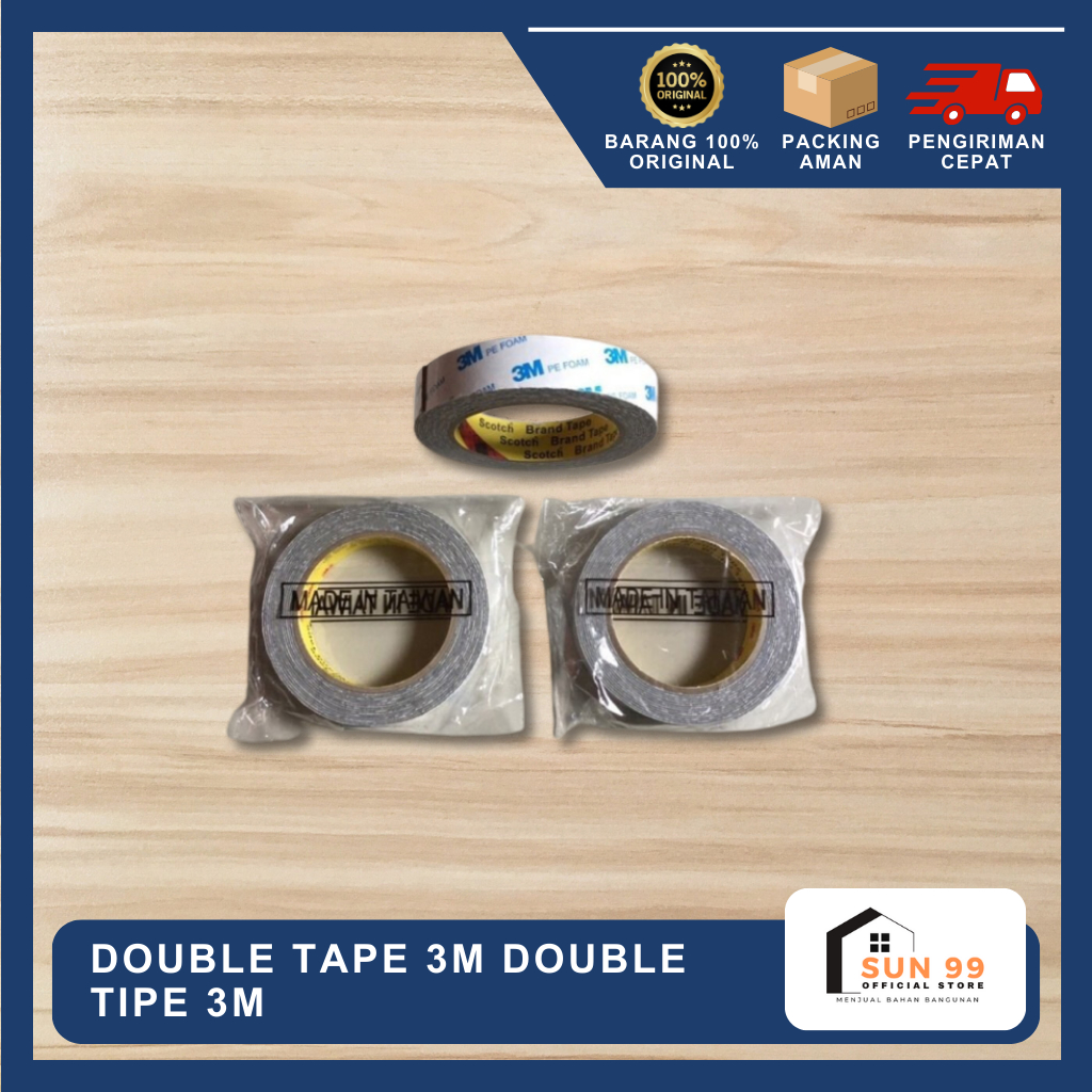 Jual Double Tape 3m Double Tipe 3m / Lem Timbal Balik / Double Tape 3M ...