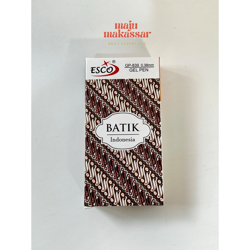 Jual Pulpen gel esco Batik GP-839 ( LUSIN / 12 PCS ) | Shopee Indonesia
