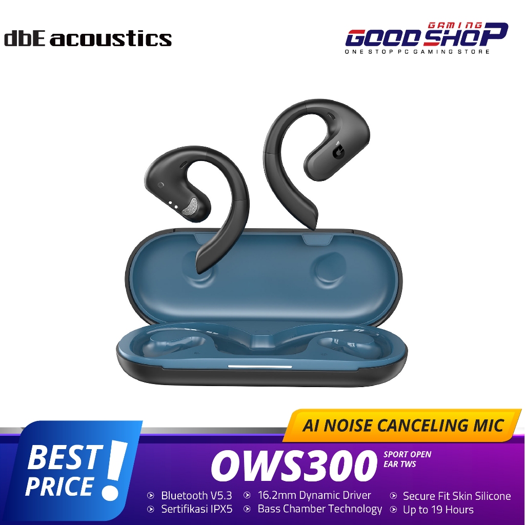 Jual dbE OWS300 Sport Open Ear TWS with AI Noise Canceling Mic | Shopee ...