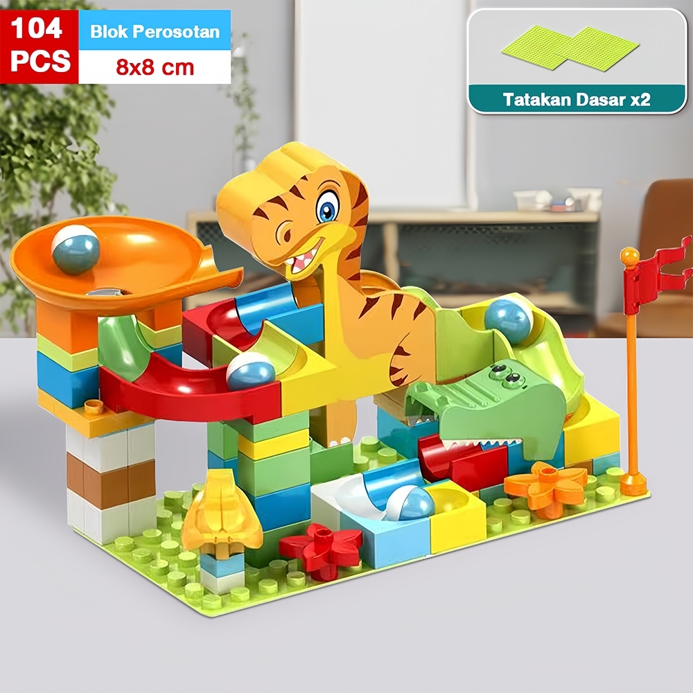 Jual Uoptoy Balok Susun Mainan Anak Building Brick Balok Susun Track ...