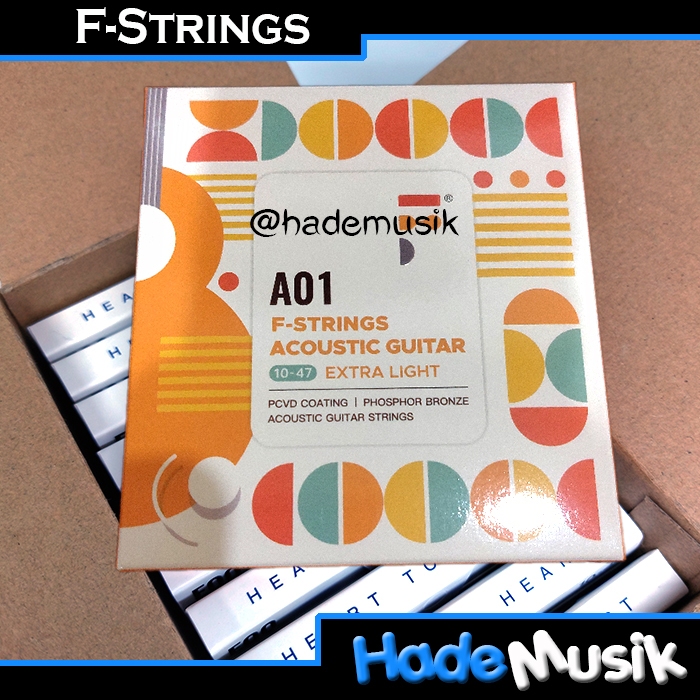 Jual Senar Gitar Akustik F Strings PCVD Coating A01 10 - 47 Original | Shopee Indonesia