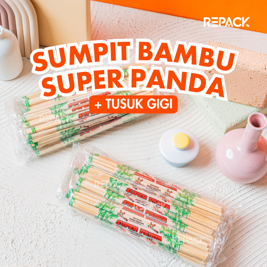 Jual Sumpit Bambu Panda STERIL + Tusuk Gigi Kualitas Premium Higienis ...