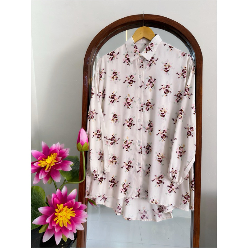 Jual OVERSIZE BLOUSE MOTIF - ATASAN RAYON FULL KANCING JUMBO / KEMEJA ...