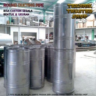 Jual Round ducting 9" x 1 meter pipa bulat cerobong exhaust BJLS ...